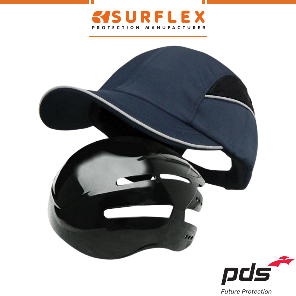 Surflex Safety Work Bump Cap with LED Lightweight, Visor 5cm - Navy ...
