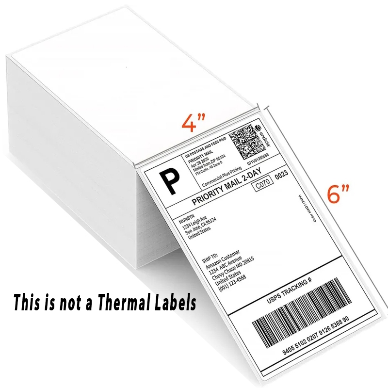 A6 (105mm x 148mm) Size Matte White Adhesive Label Sticker 200 Sheet ...