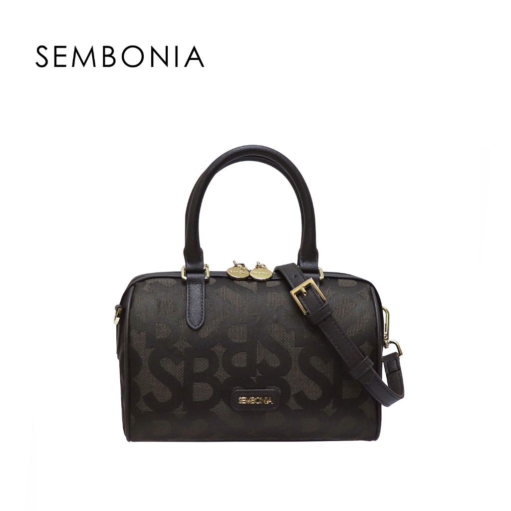 Sembonia Leia Signature Jacquard Boston Bag 63662 | Shopee Singapore