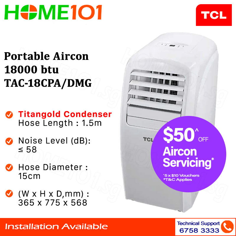 TCL Titan Gold Series Portable Aircon 18000BTU TAC-18CPA/DMG *NO ...