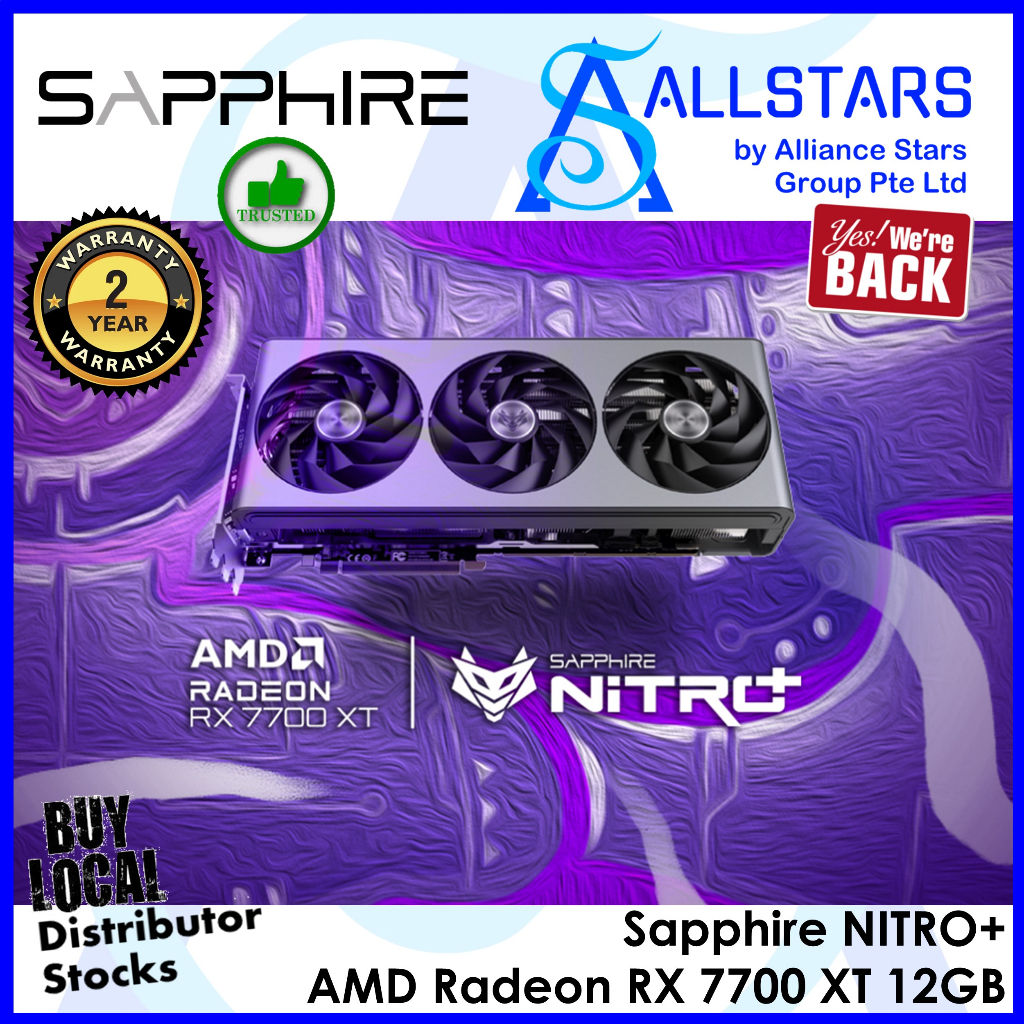 (ALLSTARS) Sapphire Nitro+ AMD Radeon RX 7700 XT Gaming OC 12GB PCI ...