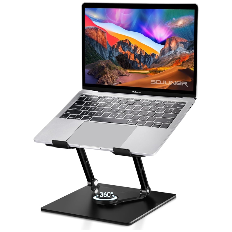 Laptop Stand Holder Notebook Stand Adjustable 360° Rotating Aluminium ...