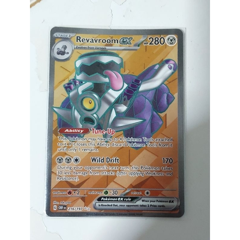 Pokemon revavroom ex full art obsidian flame card | Shopee Singapore