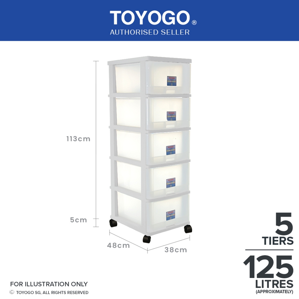 Toyogo 903-5 903-4 Plastic Storage Cabinet / Drawer With Wheels ...