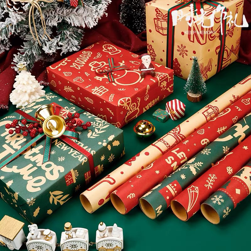 [Local🇸🇬stock]50x70cm Christmas Gift Wrapper Wrapping Paper Xmas ...