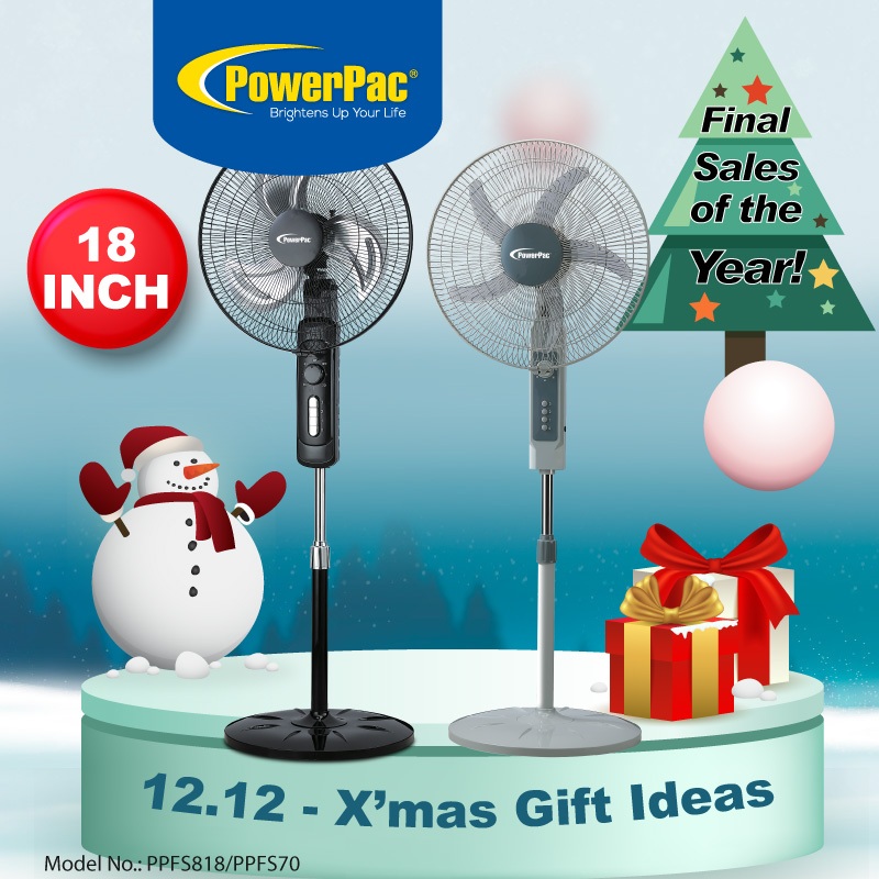 PowerPac Stand Fan 18 inch Standing fan (PPFS818/PPFS70) | Shopee Singapore