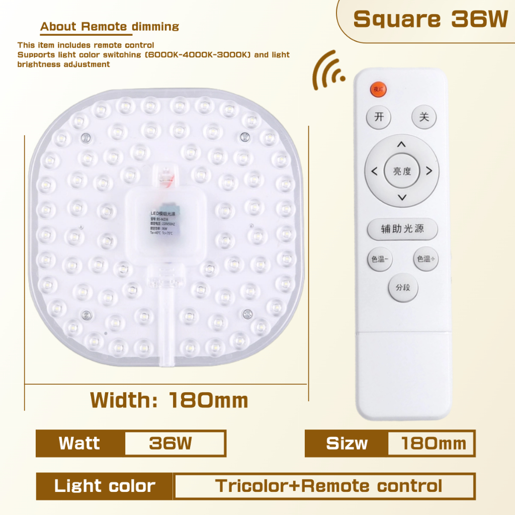 LED Ceiling Light replacement Magnetic led light module 12W 18W 24W 36W ...