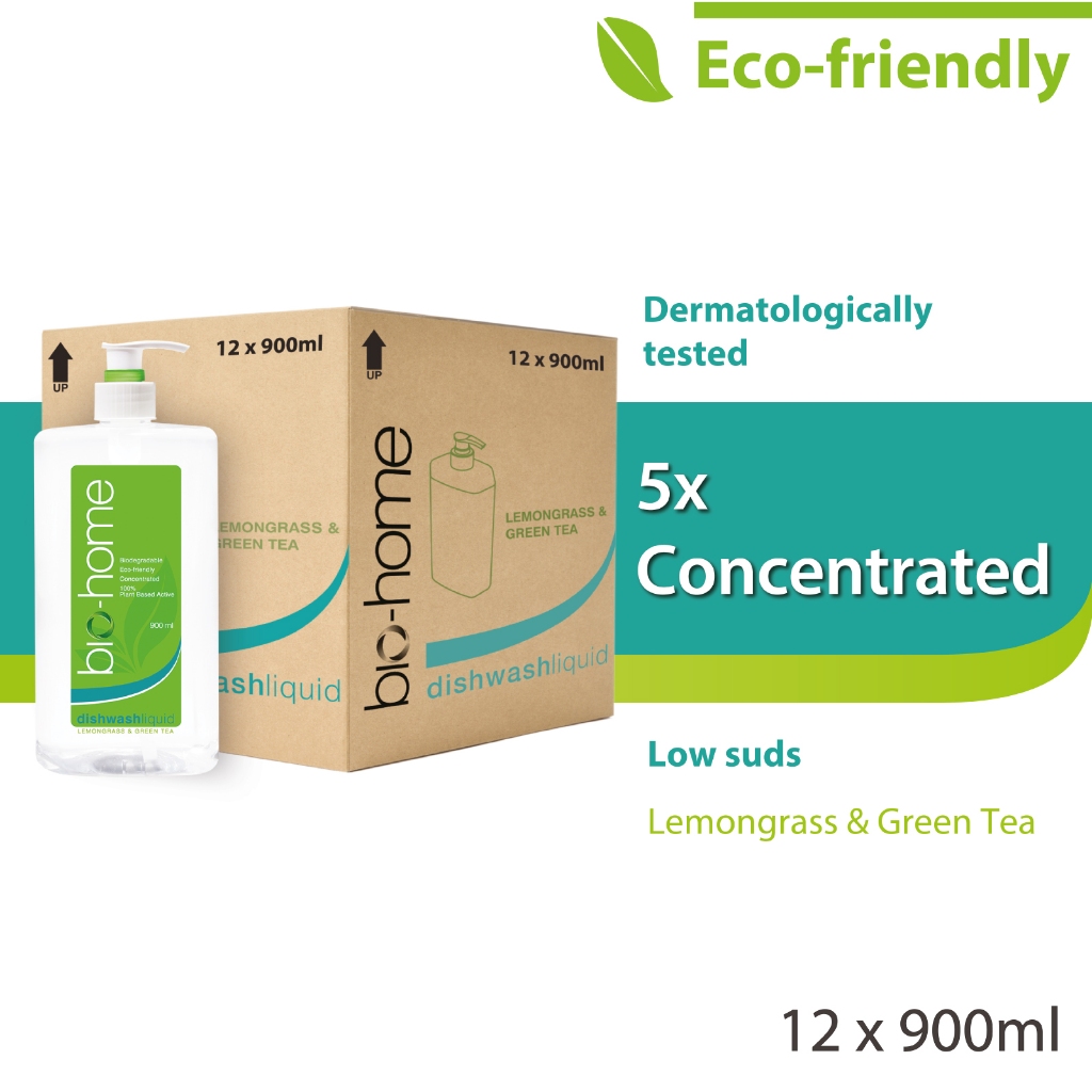 bio-home Green Tea & Lemongrass Dishwashing Liquid 900ml x 12 bottles ...