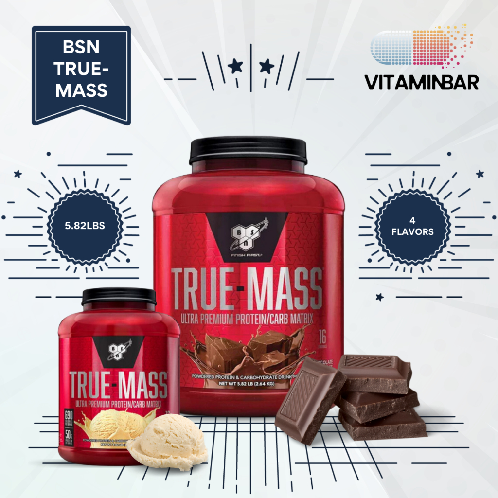BSN True-Mass, Ultra Premium Mass Gainer (5.82lbs) | Shopee Singapore