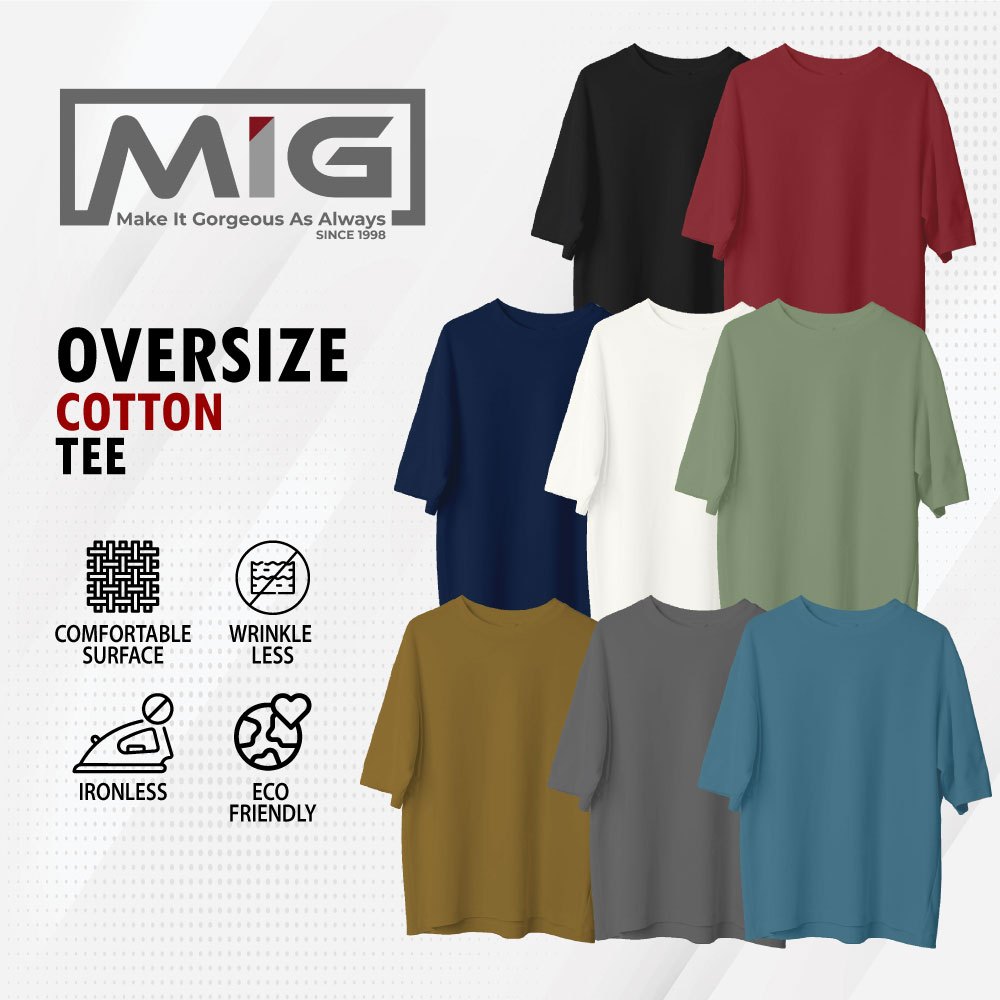 MIG Premium 200gsm Technology Cotton Comfortable Round Neck Short ...