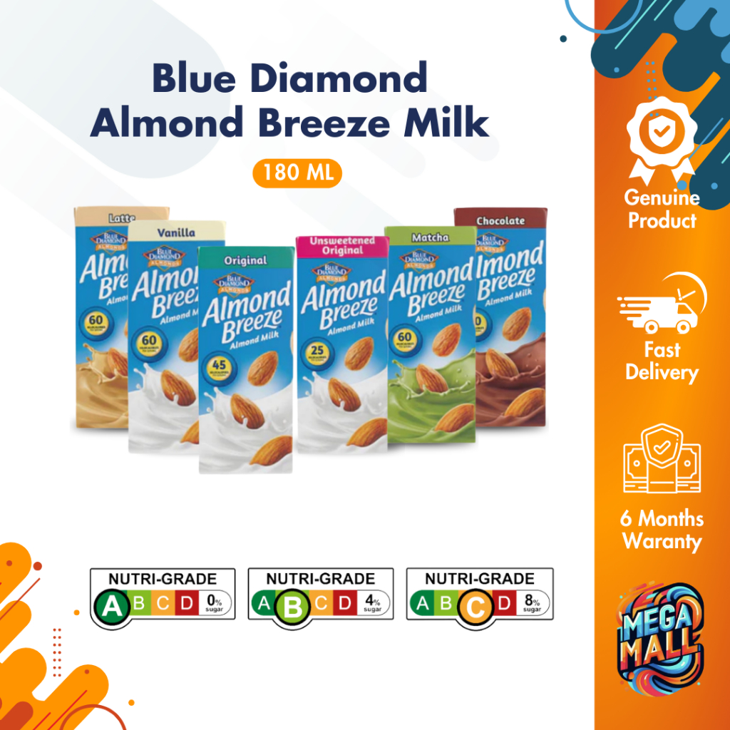 Blue Diamond Almond Breeze Flavored Milk 170ml/180ml - Nutrient-Rich & Delicious Drink | Shopee ...