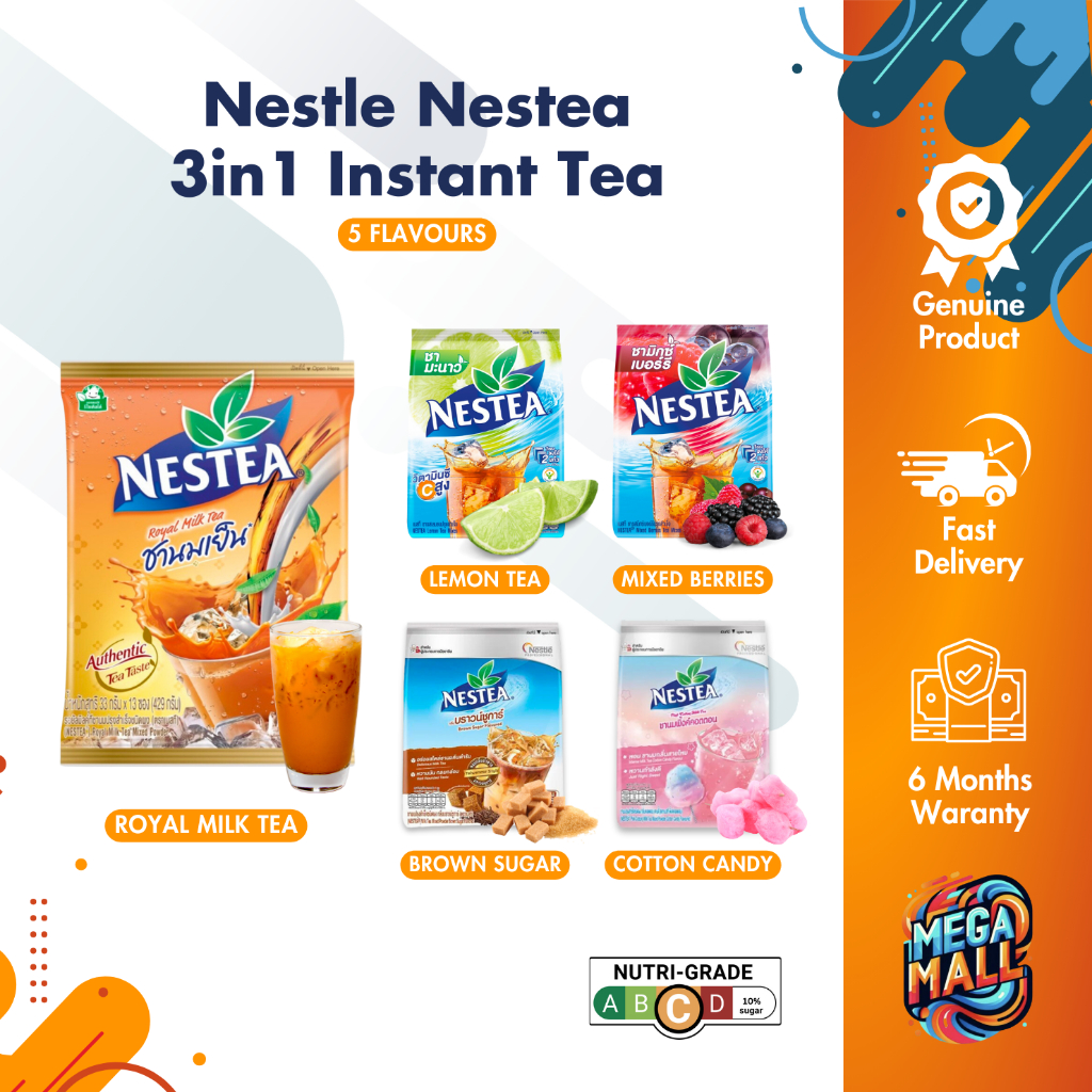 Nestle Nestea 3in1 Instant Tea - Milk Tea & Iced Tea, Halal, Convenient ...
