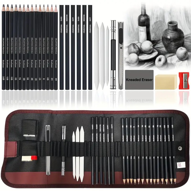 Drawing Pencils Art Supplies Sketch Pencils Kit for Kids Adults ...
