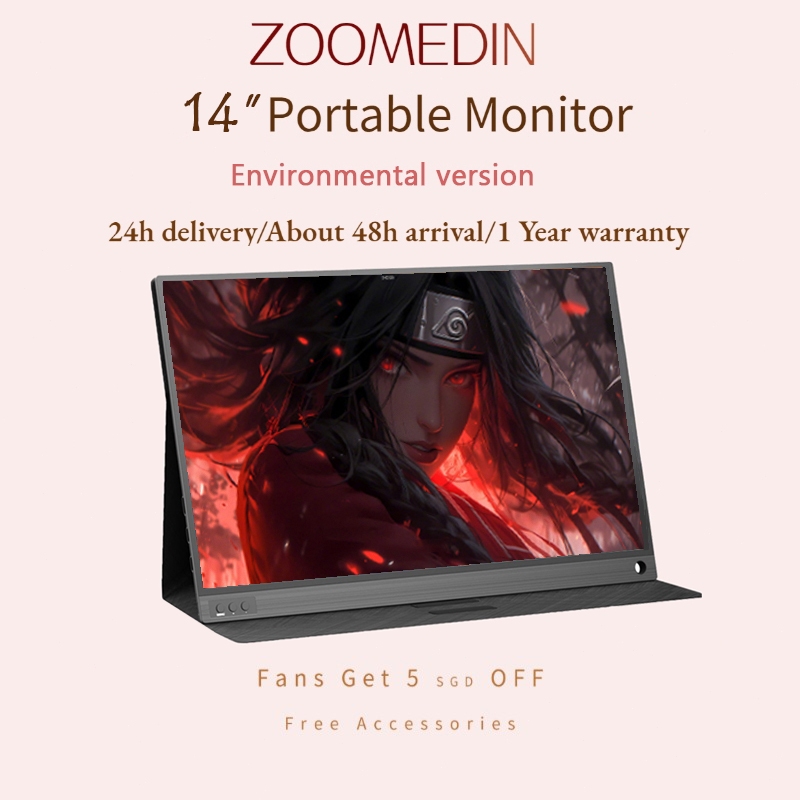 Zoomed_in Portable Monitor 14/15.6 inch 1080P 2K 4K USB-C HDMI Ultra ...