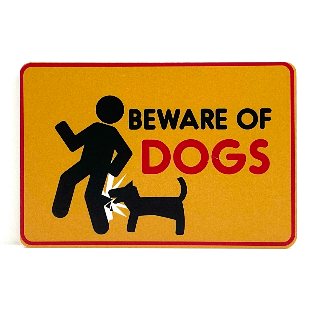 BEWARE OF DOGS SIGN/SIGNAGE | 145mm x 100mm | DOG SIGN, NOTICE SIGN ...