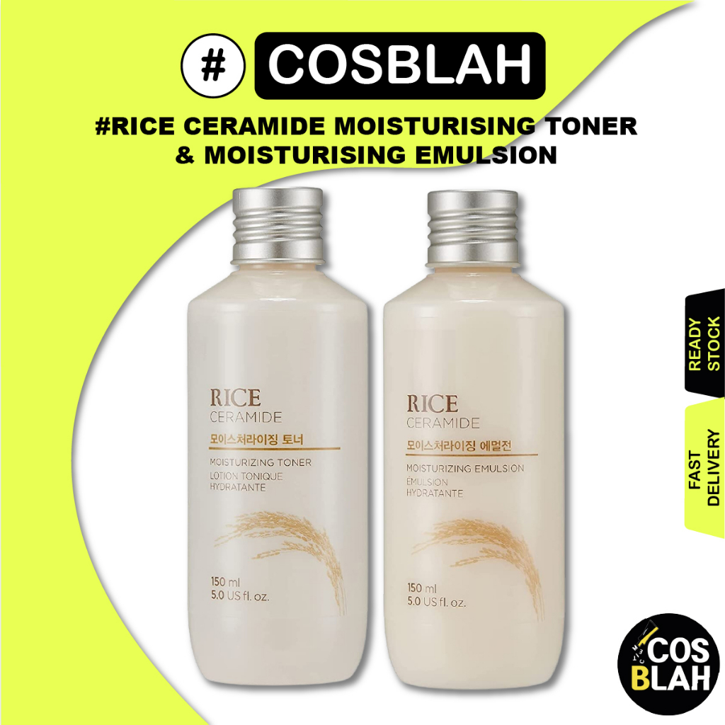 The Face Shop Rice Ceramide Moisturizing Toner 150ml / Emulsion 150ml ...