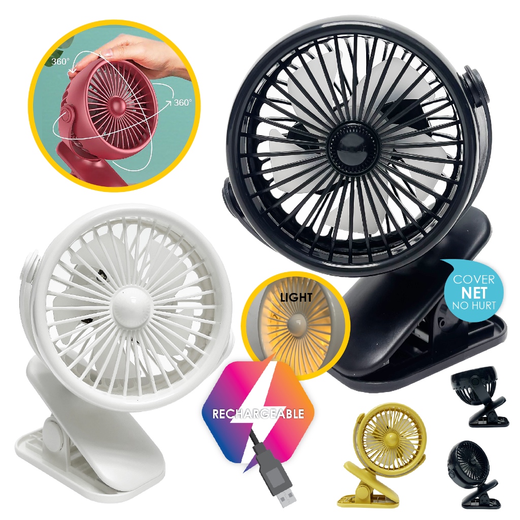 Baby Safety Rechargeable Clip on Fan (5 Colour Option) | Shopee Singapore