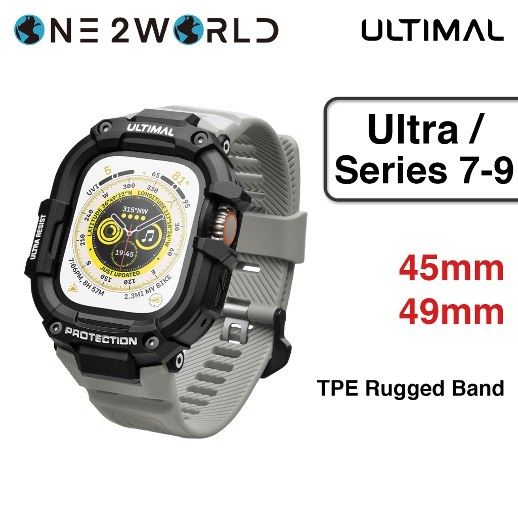 ULTIMAL Adjustable TPE Rugged Protective Case with Strap Bands for Apl ...