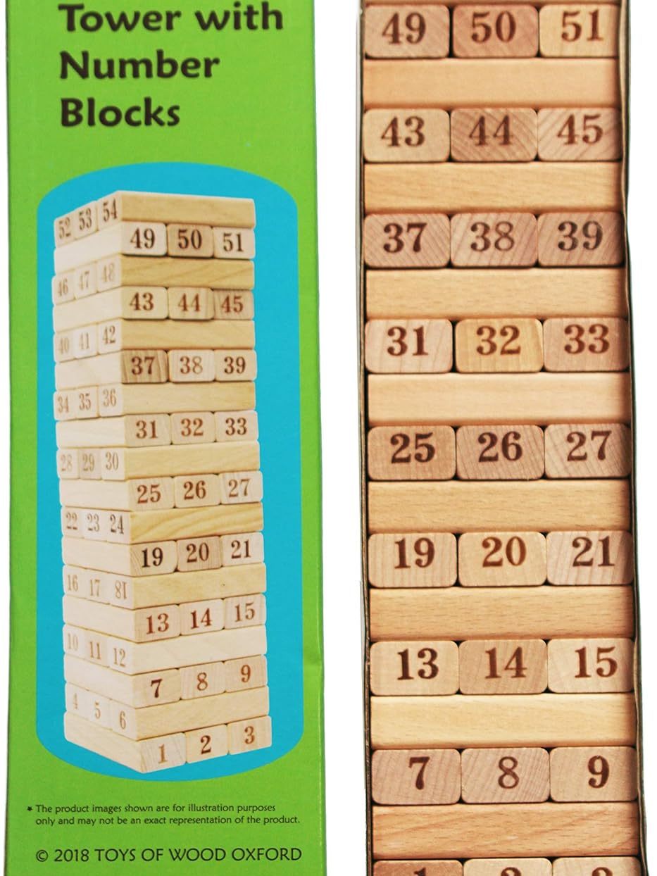 Wooden Stacking Tower with Wooden Number Blocks | Shopee Singapore