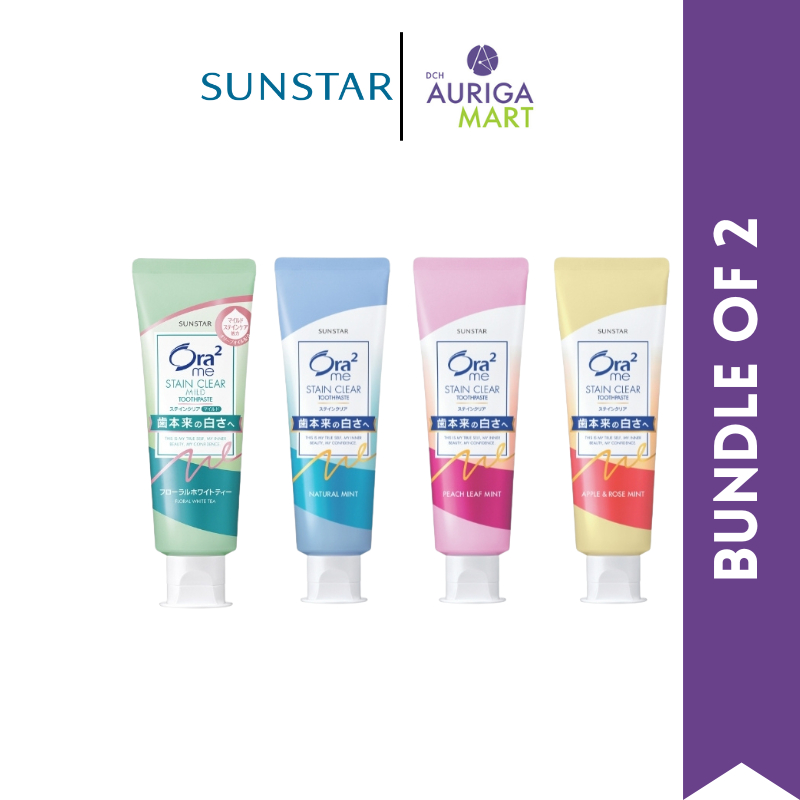 [Bundle of 2] Sunstar ORA2 Me Stain Clear Toothpaste [Aurigamart ...