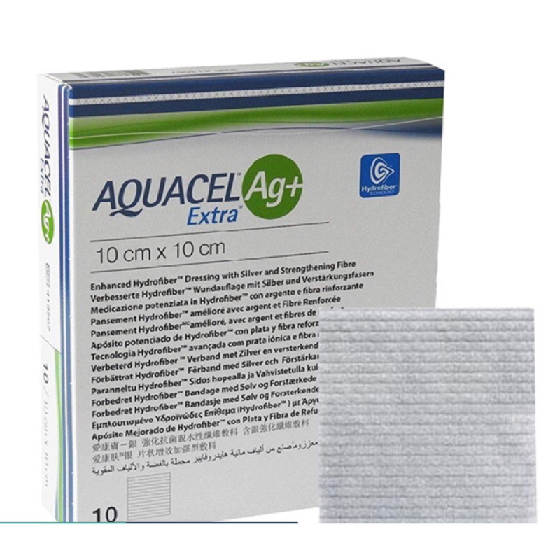Aquacel AG+ Extra Hydrofiber Wound Dressing 10x10cm (10s) | Shopee ...