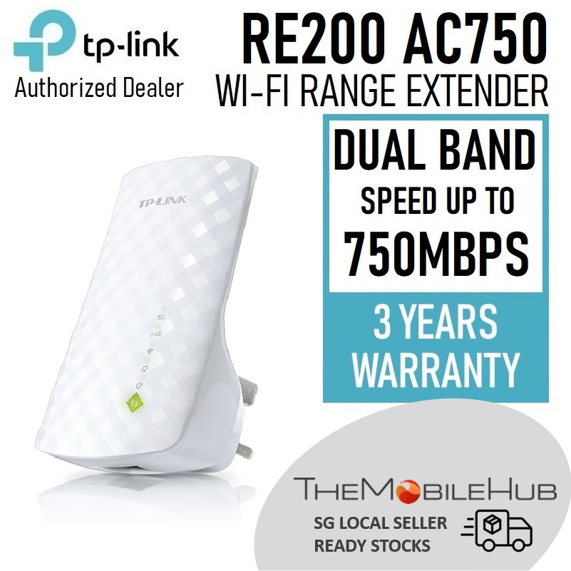 TP-Link RE200 AC750 WI-FI Range Extender Wireless Dual Band WIFI Booster Repeater | Shopee Singapore