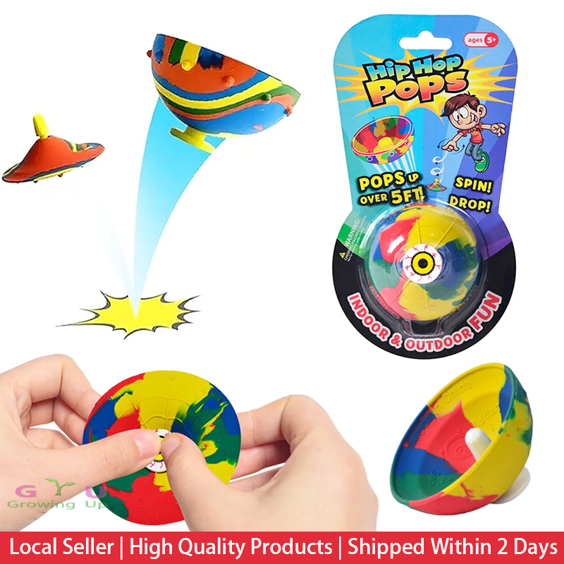 GU [SG STOCK] Hip Hop Pops Bouncing Bowl Kids Jumping Rubber Ball Light ...