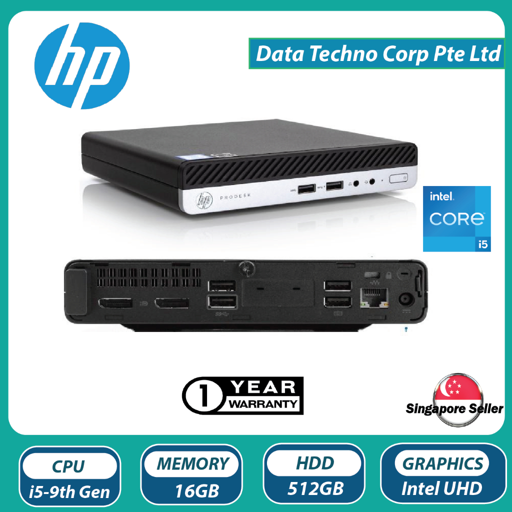 HP ProDesk 400 G5 Mini - 9th GEN Core i5, Intel UHD Graphics 630, 16GB ...