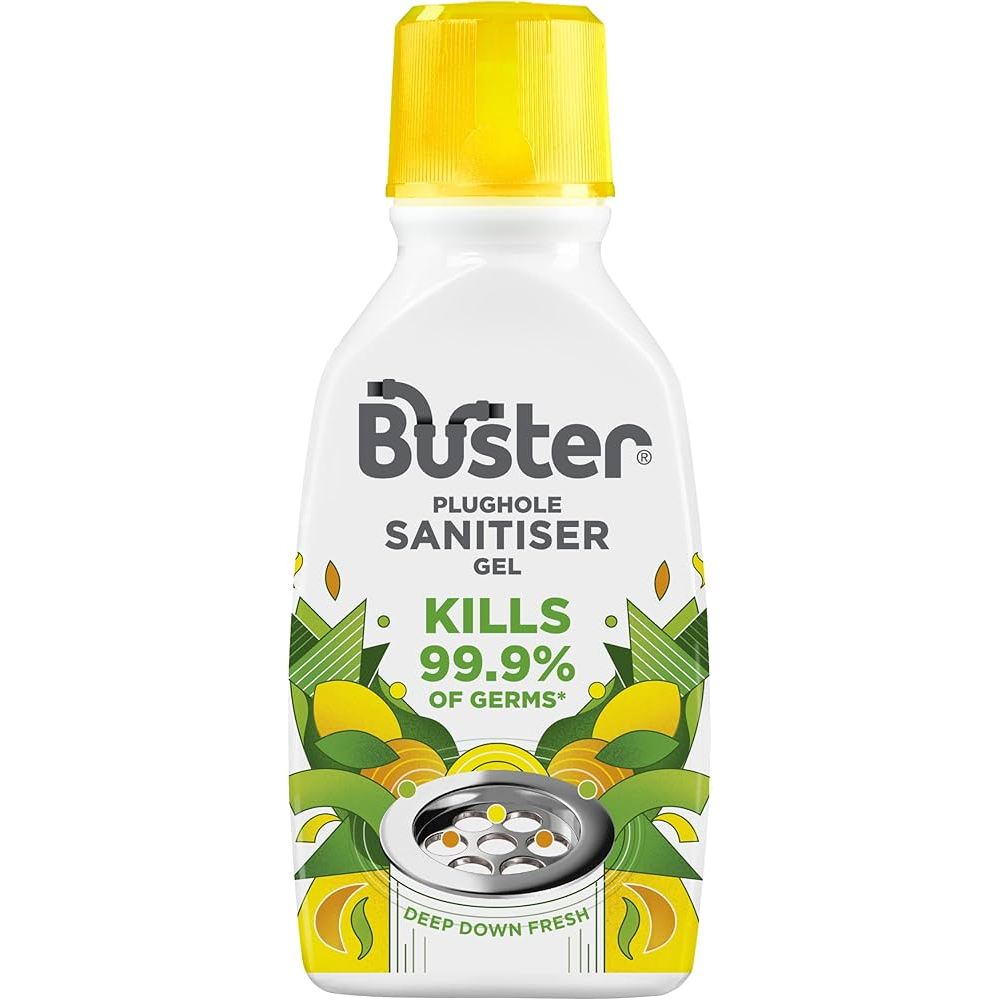 Buster Plughole Sanitiser Citrus Gel Drain Disinfectant And Deodoriser ...