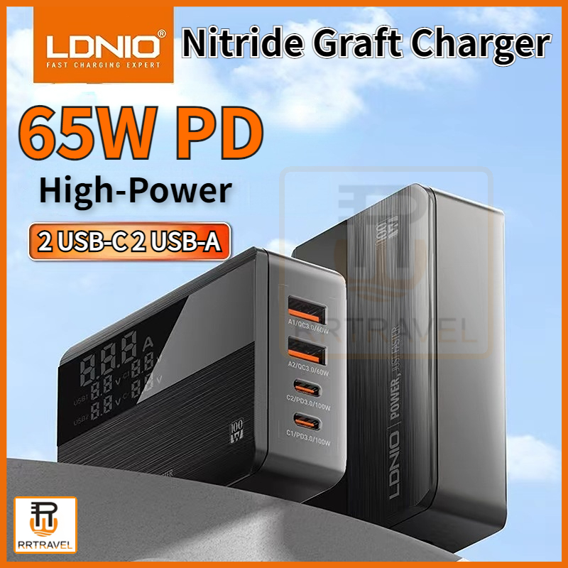 🔥 LDNIO 🔥 65W Digital Charger PD Interface QC3.0 Intelligent USB-C ...
