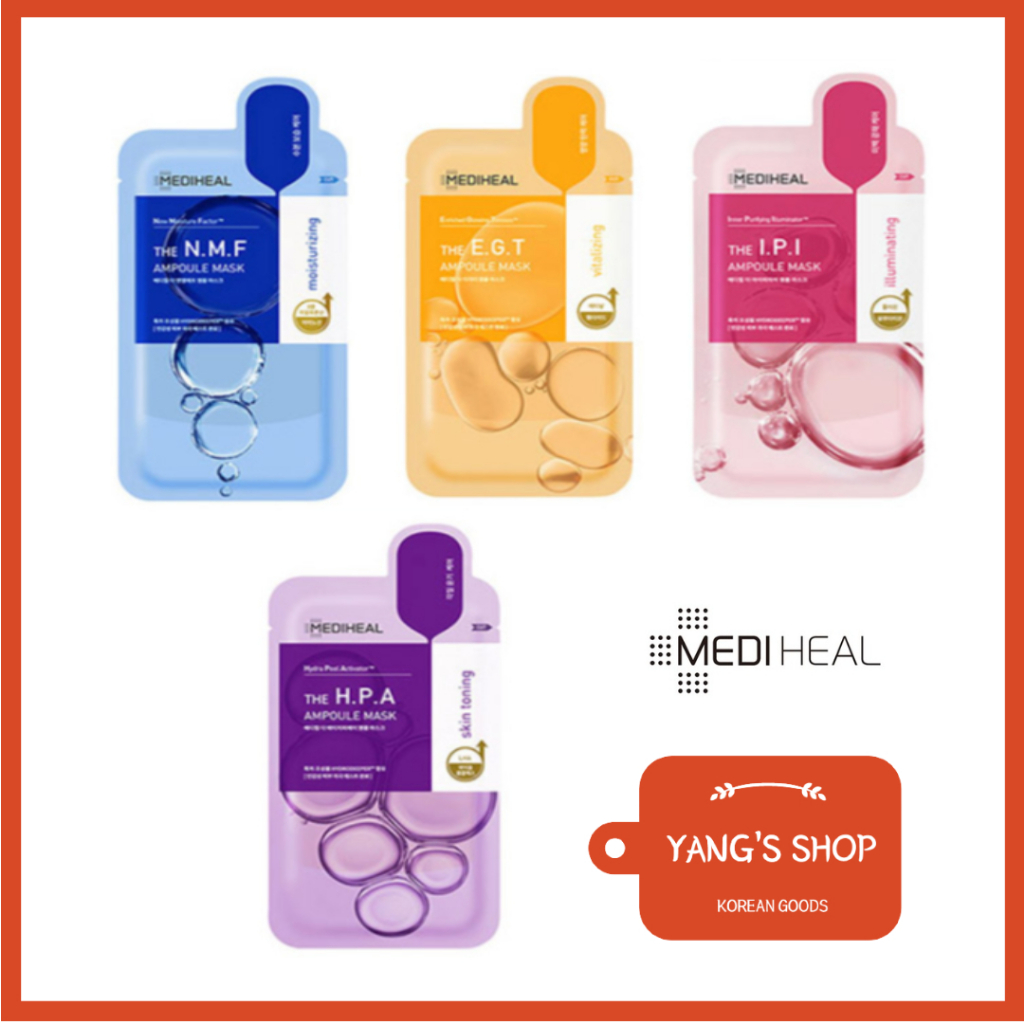 [MEDIHEAL] The Ampoule Mask Sheets 10pcs (4 types) / NMF, IPI, HPA, EGT ...