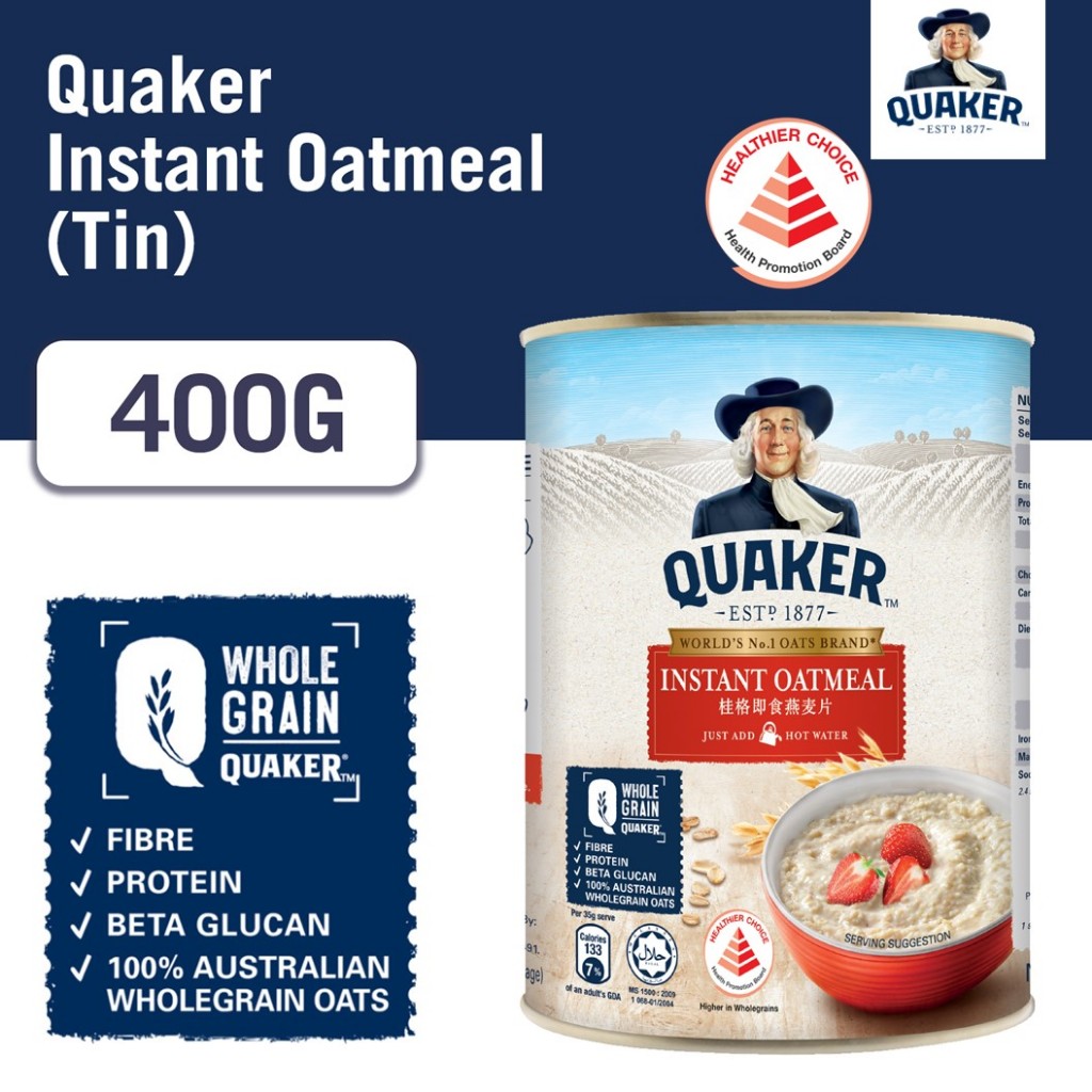 Quaker Oats Instant Oatmeal 400g (Tin) | Shopee Singapore