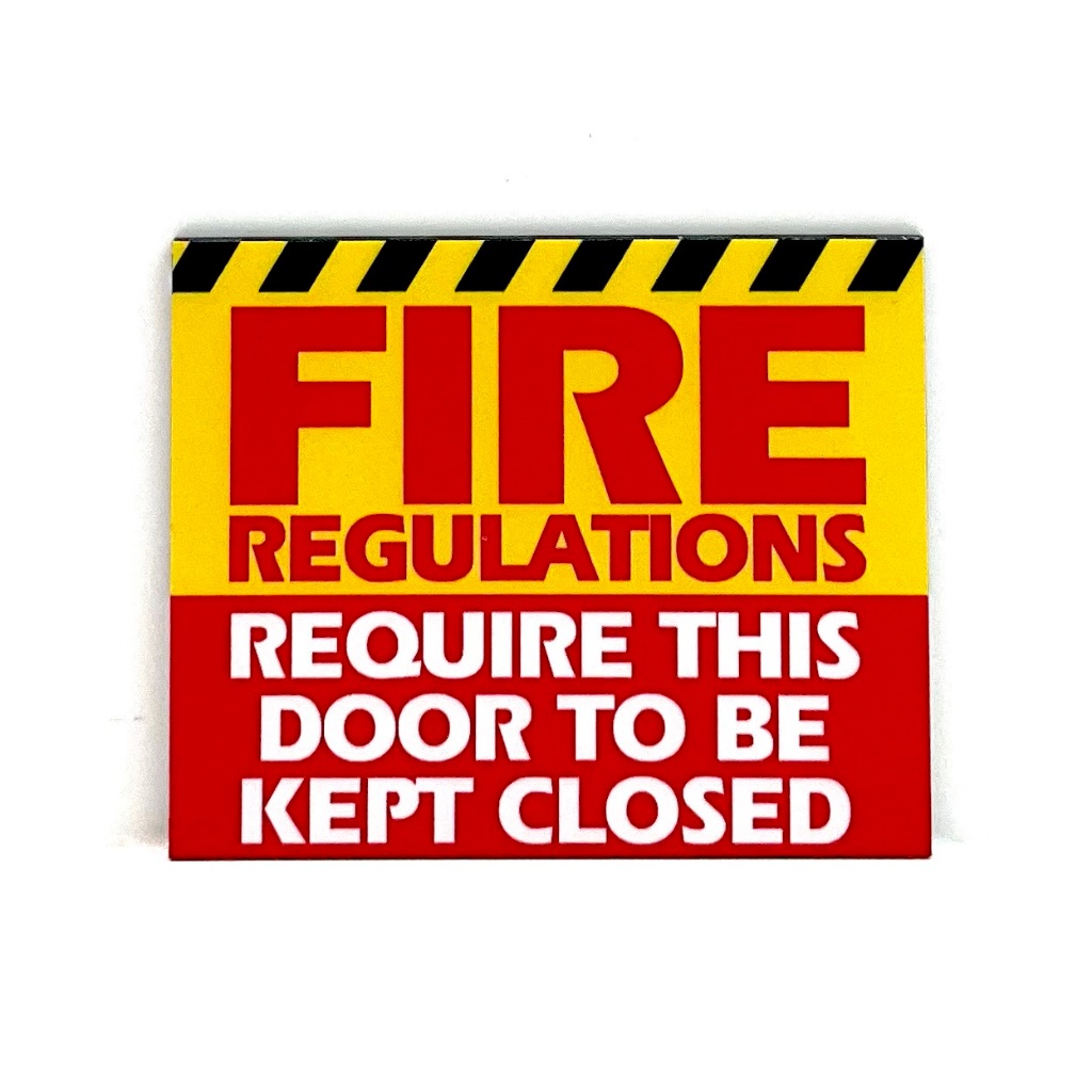 FIRE REGULATIONS SIGN/SIGNAGE | 80mm x 100mm | EMERGENCY SIGNAGE ...