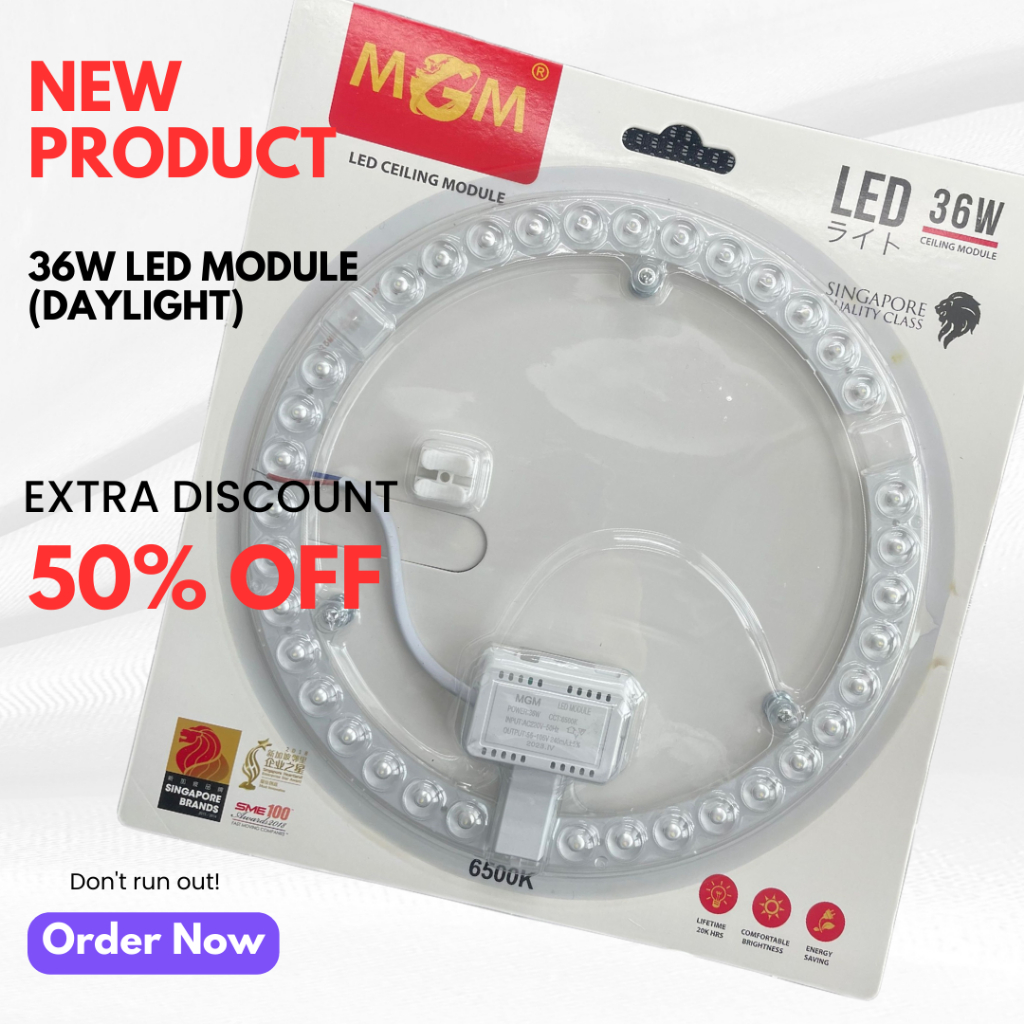 NEW ARRIVAL! MGM LED Module - 36W (6500K - Daylight) (Diameter 230mm ...
