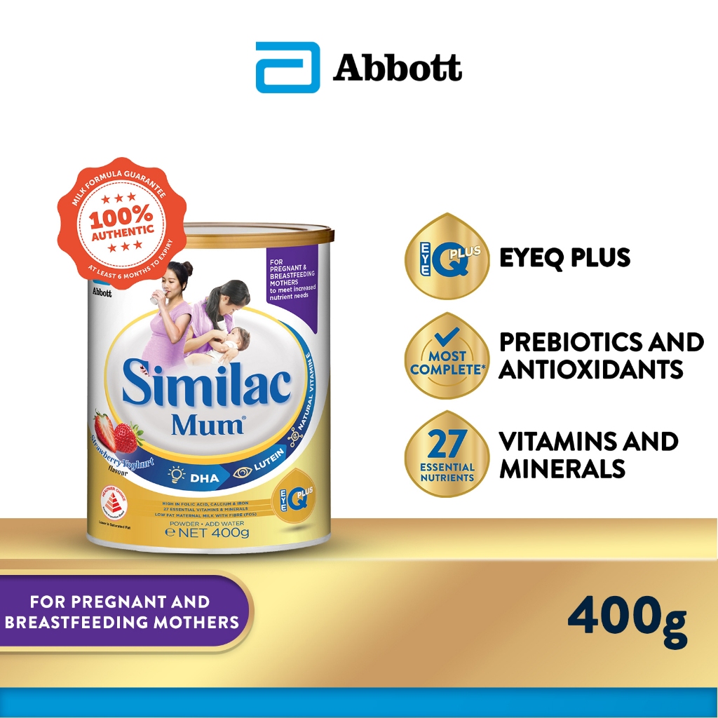 Similac Mum Maternal Milk Powder Strawberry Yoghurt (400g) | Shopee ...