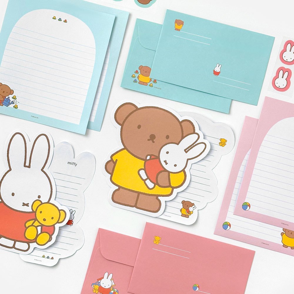 Miffy Boris Letter Paper Envelope Sticker Set Stationery Writing Paper ...
