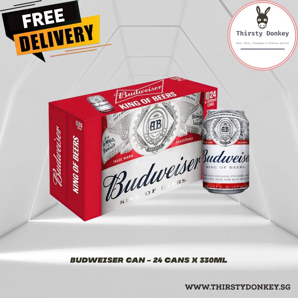 Budweiser Can - 24 cans x 330ml (BBD: 06/2026) | Shopee Singapore