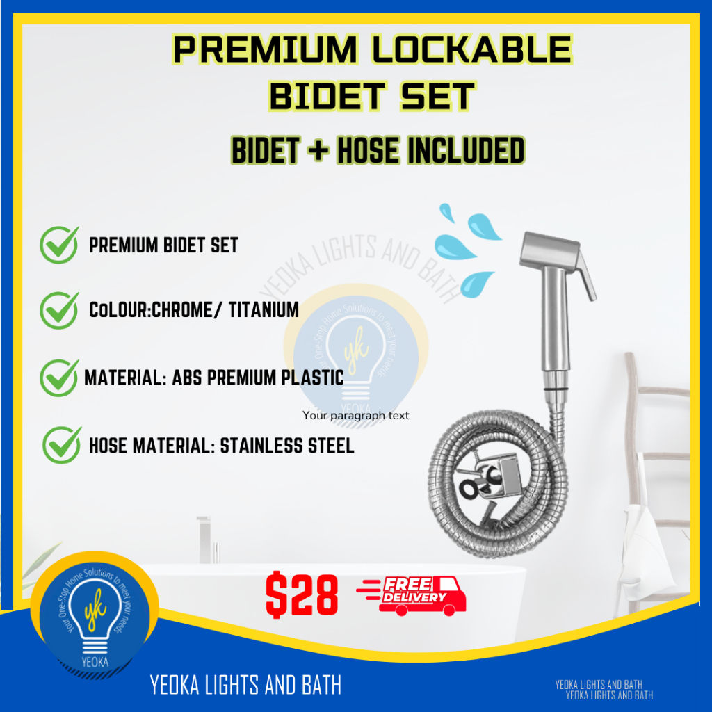 INNOVARE PREMIUM LOCKABLE BIDET SET ( BIDET + HOSE ) | Shopee Singapore