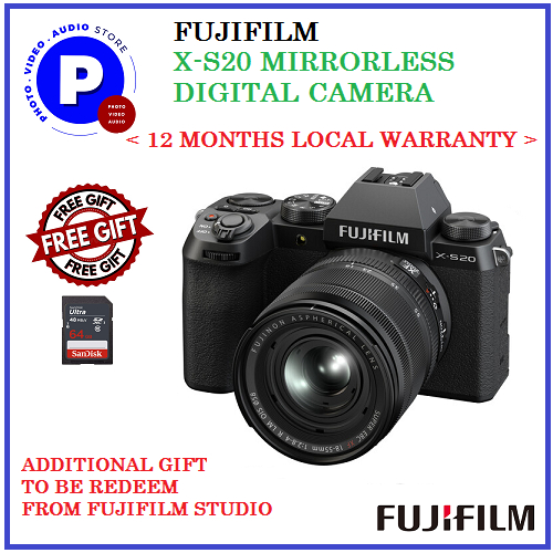 FUJIFILM X-S20 MIRRORLESS DIGITAL CAMERA (FREE 64GB SD CARD ) (EXTRA ...