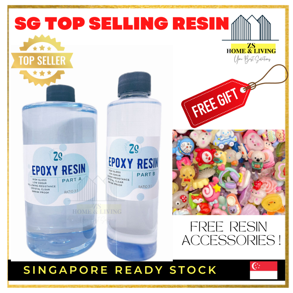 SG READY STOCK 1KG CLEAR Epoxy Resin AB Glue Hard PVC Resin High ...