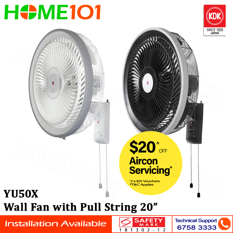 KDK Wall Fan 50cm YU50X | Shopee Singapore
