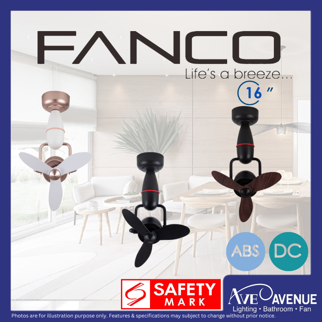 Fanco Tristar Nano 16 Inch DC Motor Corner Fan with Remote Control ...