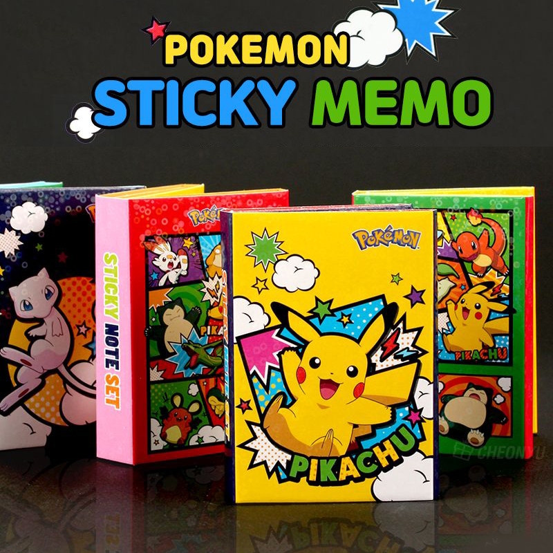 Pokemon Pokepeace Pikachu Sticky Memo Notes Pad Book Korean Stationery ...