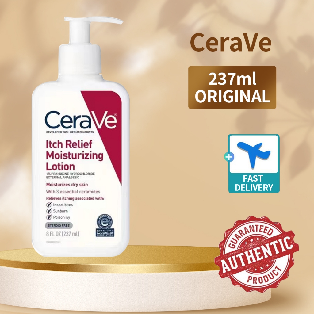 Sg Seller Cerave Itch Relief Moisturizing Lotion 237ml For Dry Skin Itch Relief Irritation