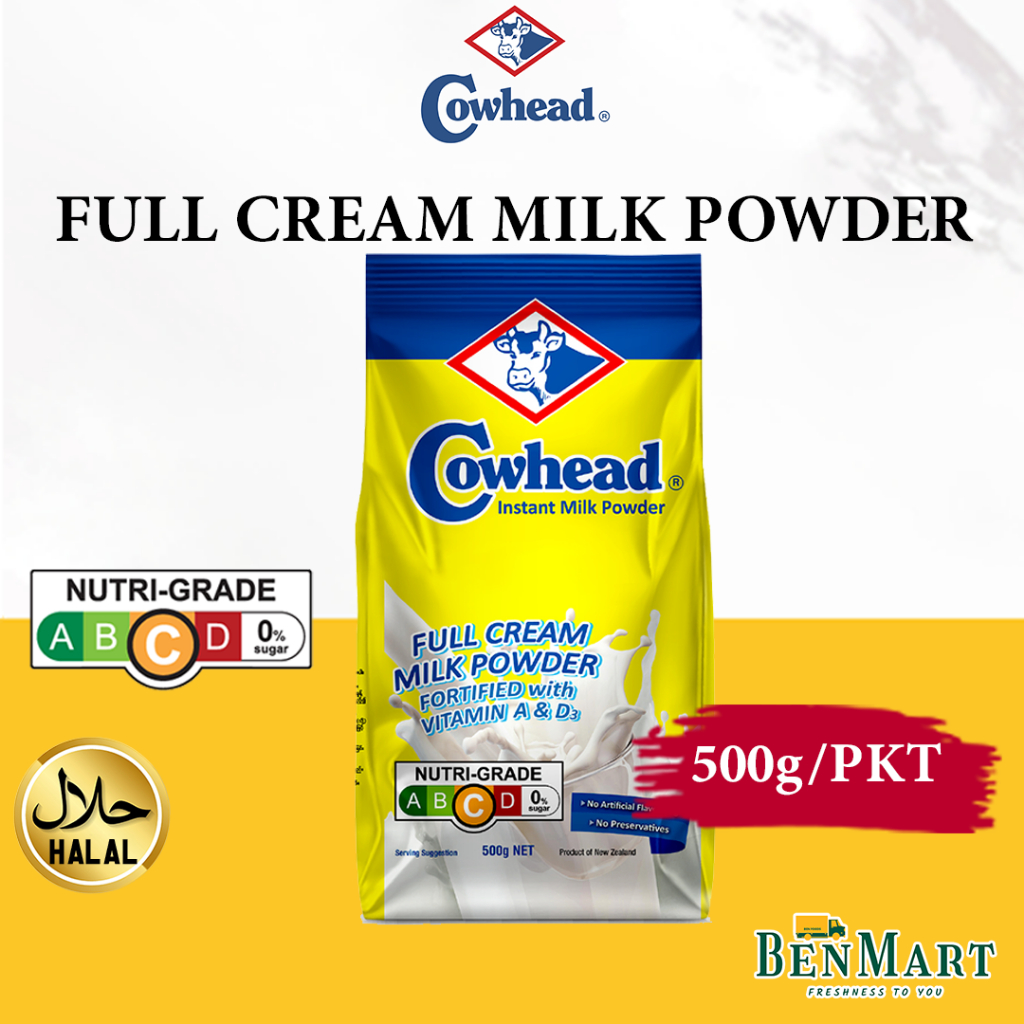 [BenMart Dry] Cowhead Full Cream Milk Powder 500g - Halal - New Zealand ...