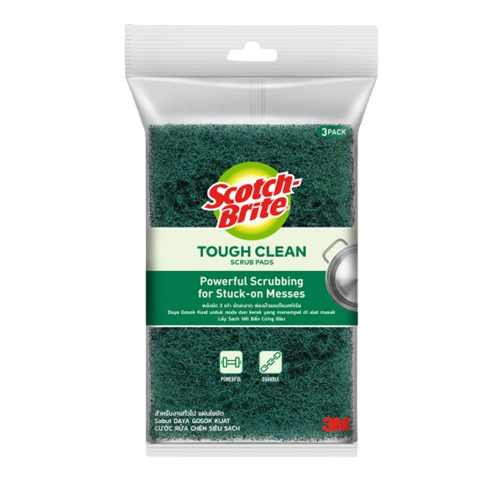 3M Scotch Brite Tough Clean 3 Pack | Shopee Singapore