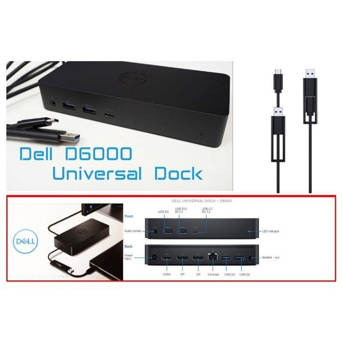 🌟 SG LOCAL STOCK 🌟 651) Dell Universal Dock - D6000 Docking station ...