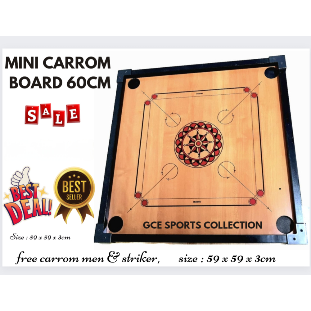 Mini Carrom Board 60cm. | Shopee Singapore