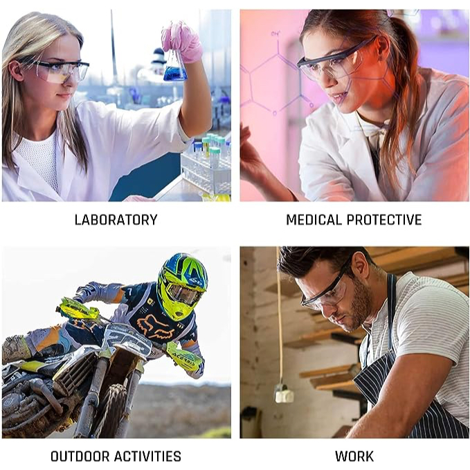 Clear Anti-Fog Safety Goggles - Industrial-Approved, Wide-Vision Over ...