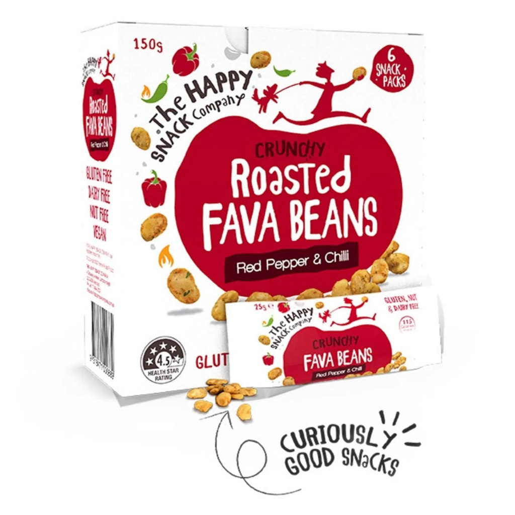 The Happy Snack Company Happy Snack Roasted Fava Beans Red Pepper And ...